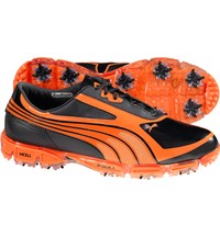 Puma AMP Cell Fusion Shoes (Black/Vibrant Orange): Golf Shoes - Men's ...
